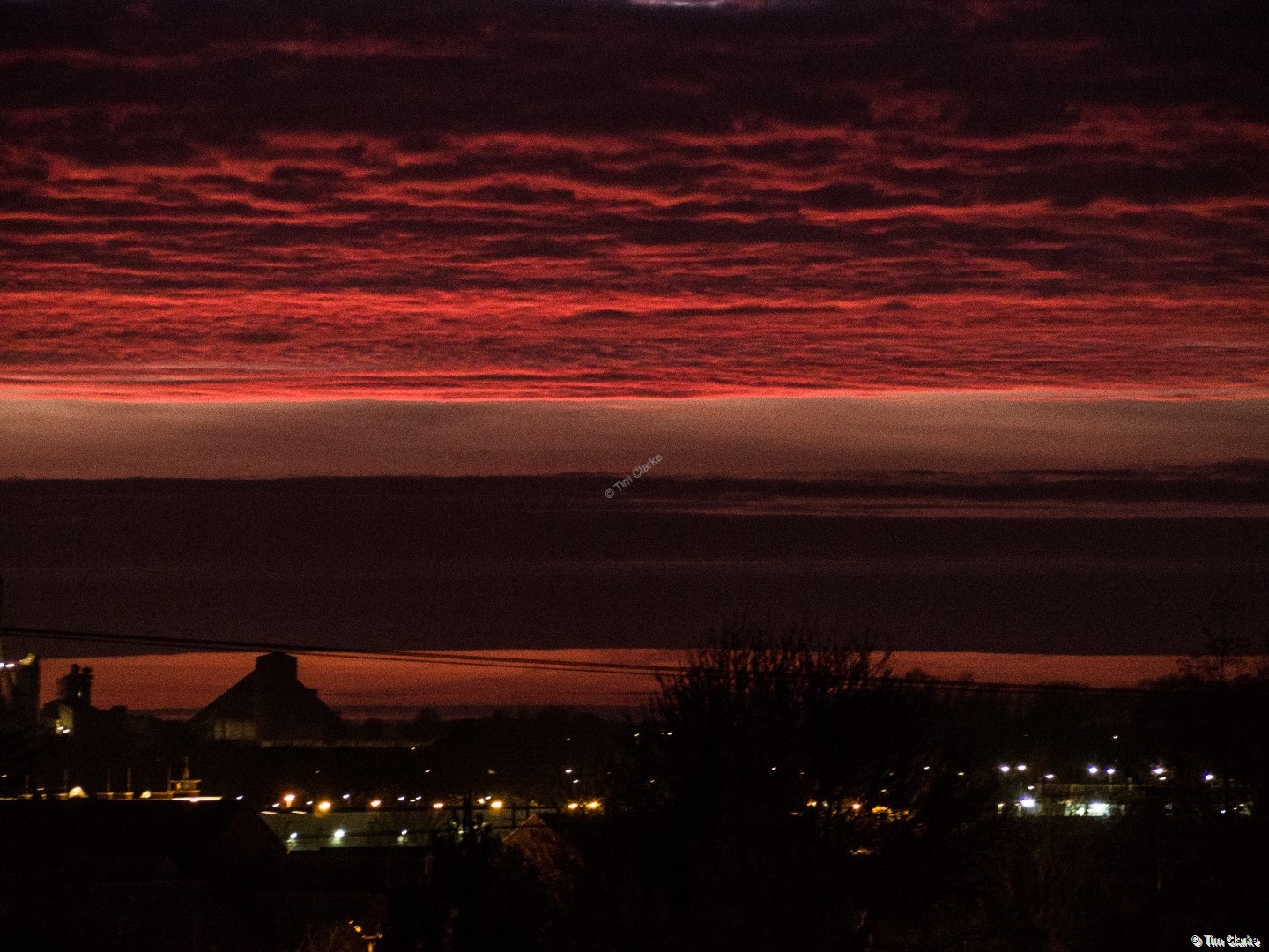 Tonight's Red Sunset over Rugby. | Tim's One Photograph a Day